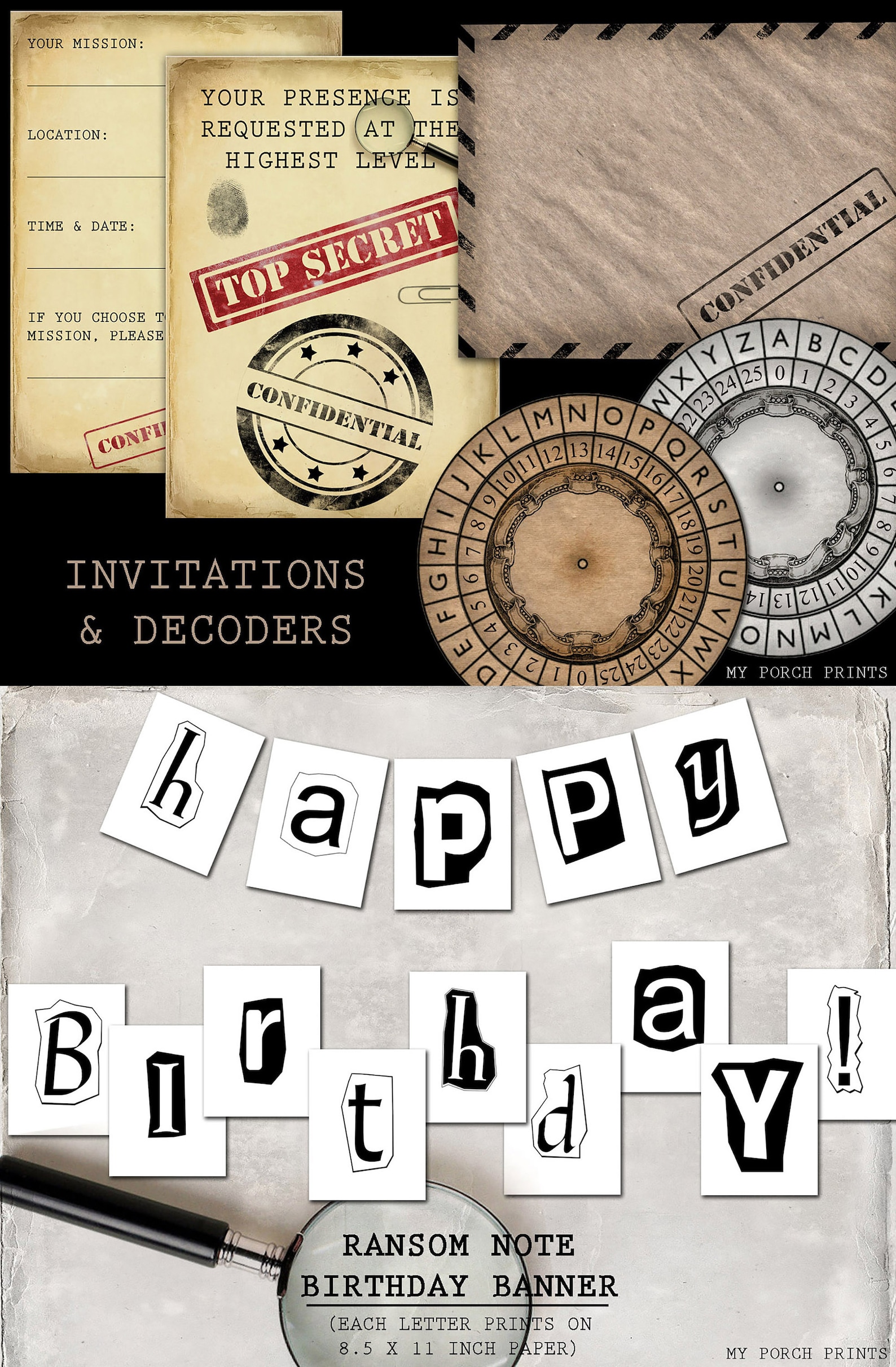 Spy Party Pack Spy Party Printable Spy Birthday Party - Etsy Canada