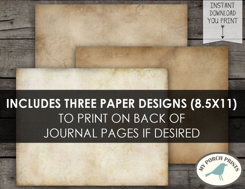 Faded Notebook, Junk Journal, Pages, Paper, 8.5x11 Inch, Book, Grunge ...