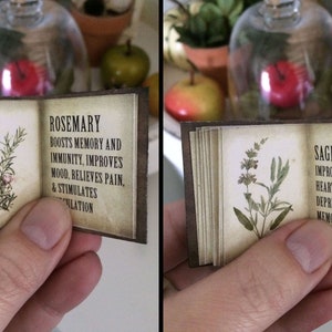 Herb Lore Mini Book, Mini Album, Potion Book, Potion Label, Scrapbook ...