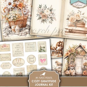 Cozy Gratitude Junk Journal Kit, Grateful, Planner, Thanksgiving ...