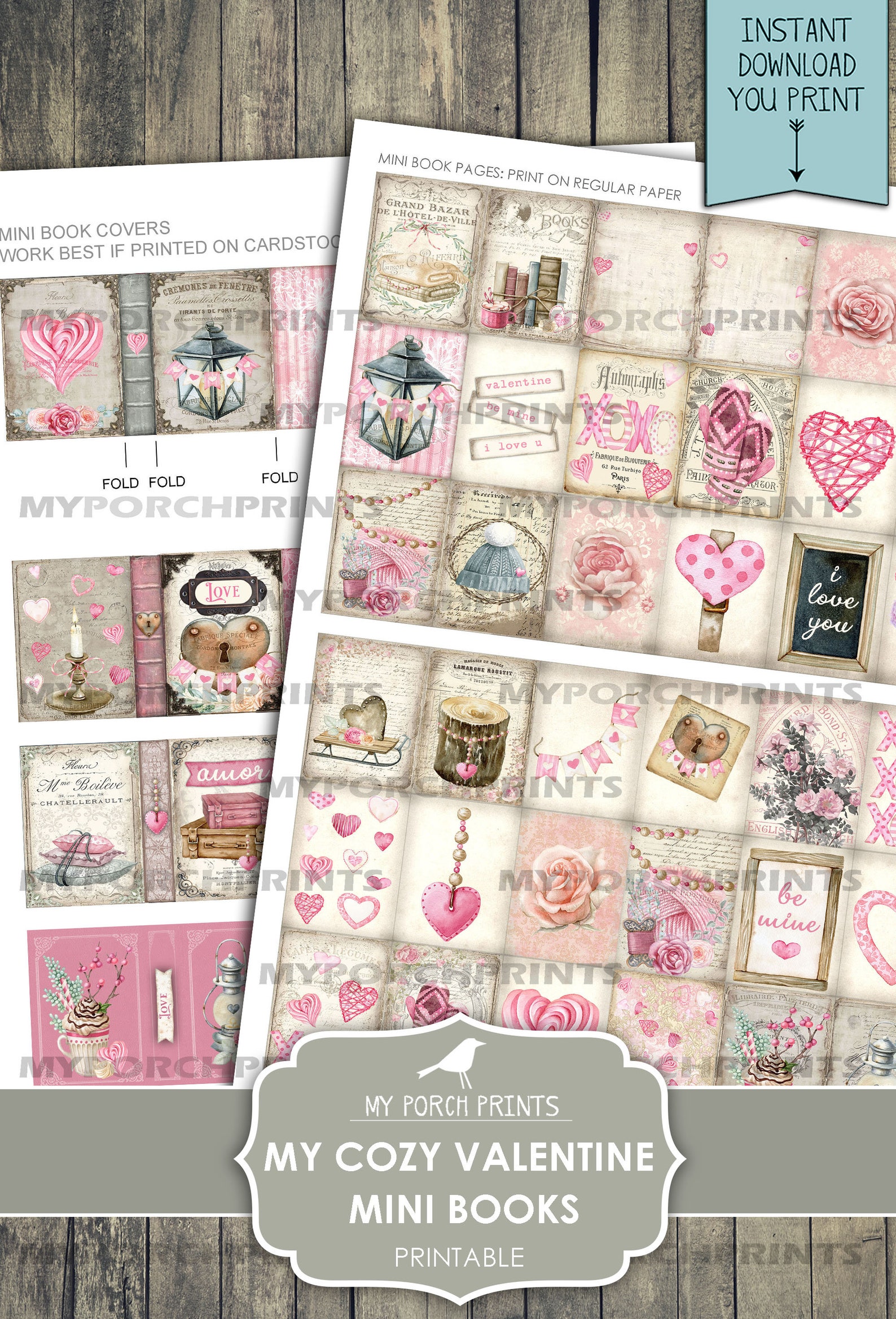 Valentine Mini Books My Cozy Junk Journal Craft Kit Box - Etsy