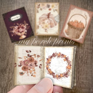 Mini Books, Autumn, Blush, Vintage, Miniature, Fall, Book, Apple ...