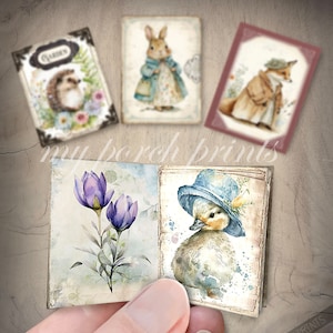 Garden Critters Mini Books, Junk Journal, Miniature, Woodland, Animals ...