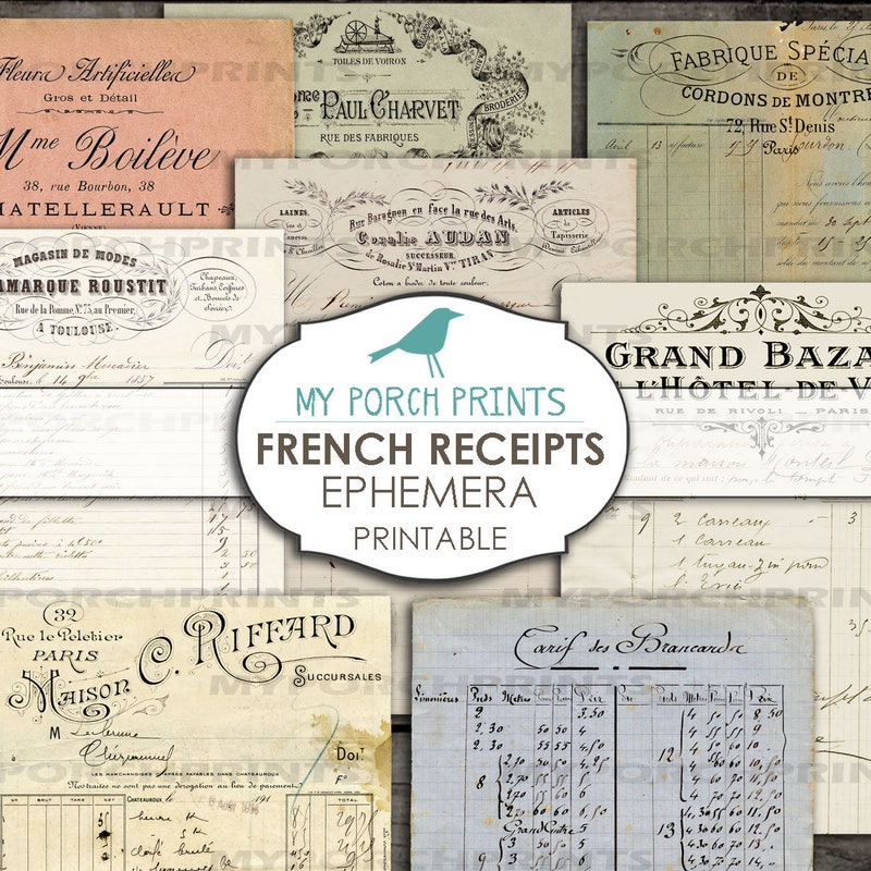 French Ephemera - Etsy