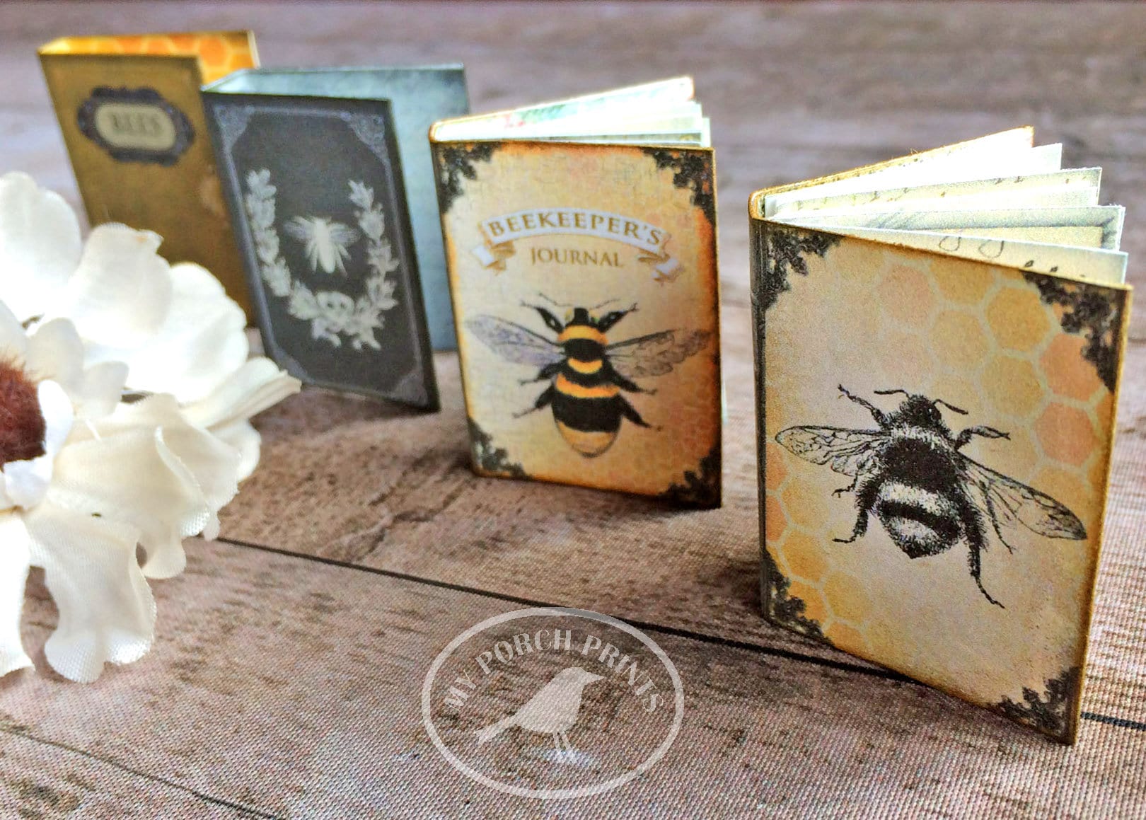 Bee Mini Books Beekeeper Bees Mini Album Ephemera - Etsy