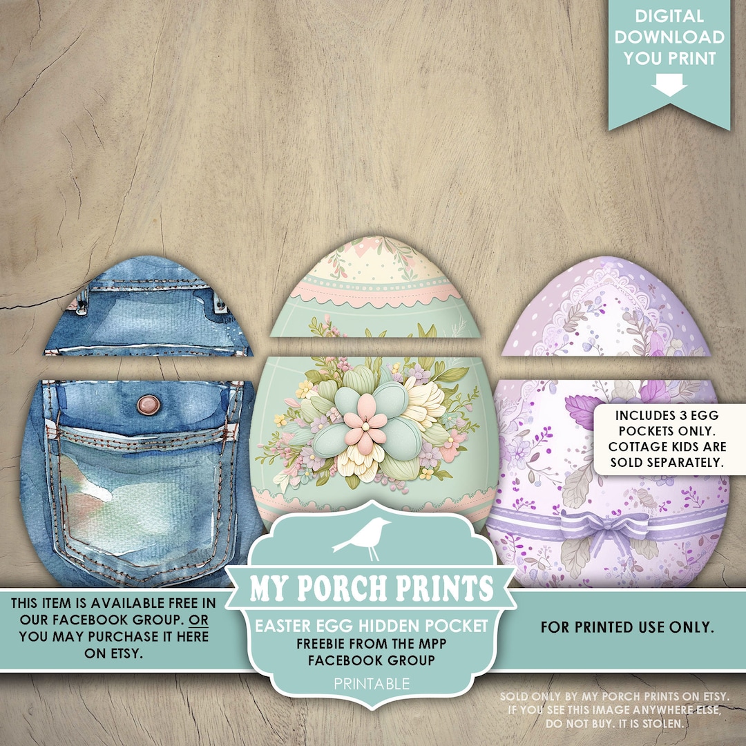 Easter Egg Hidden Pocket Freebie, Junk Journal, Secret, Basket ...