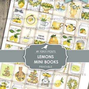 Mini Books, Lemons, Junk Journal, Yellow, Fruit, Lemon Journal, Summer ...