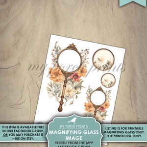Junk Journal, Magnifying Glass, Circle, Freebie, Template, Facebook ...