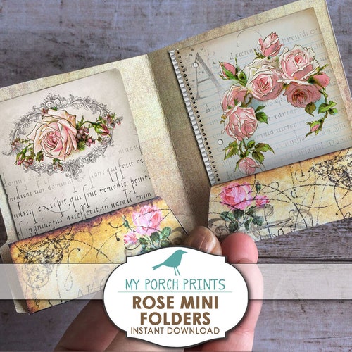 Shabby Mini File Folders Junk Journal Kit Printable - Etsy