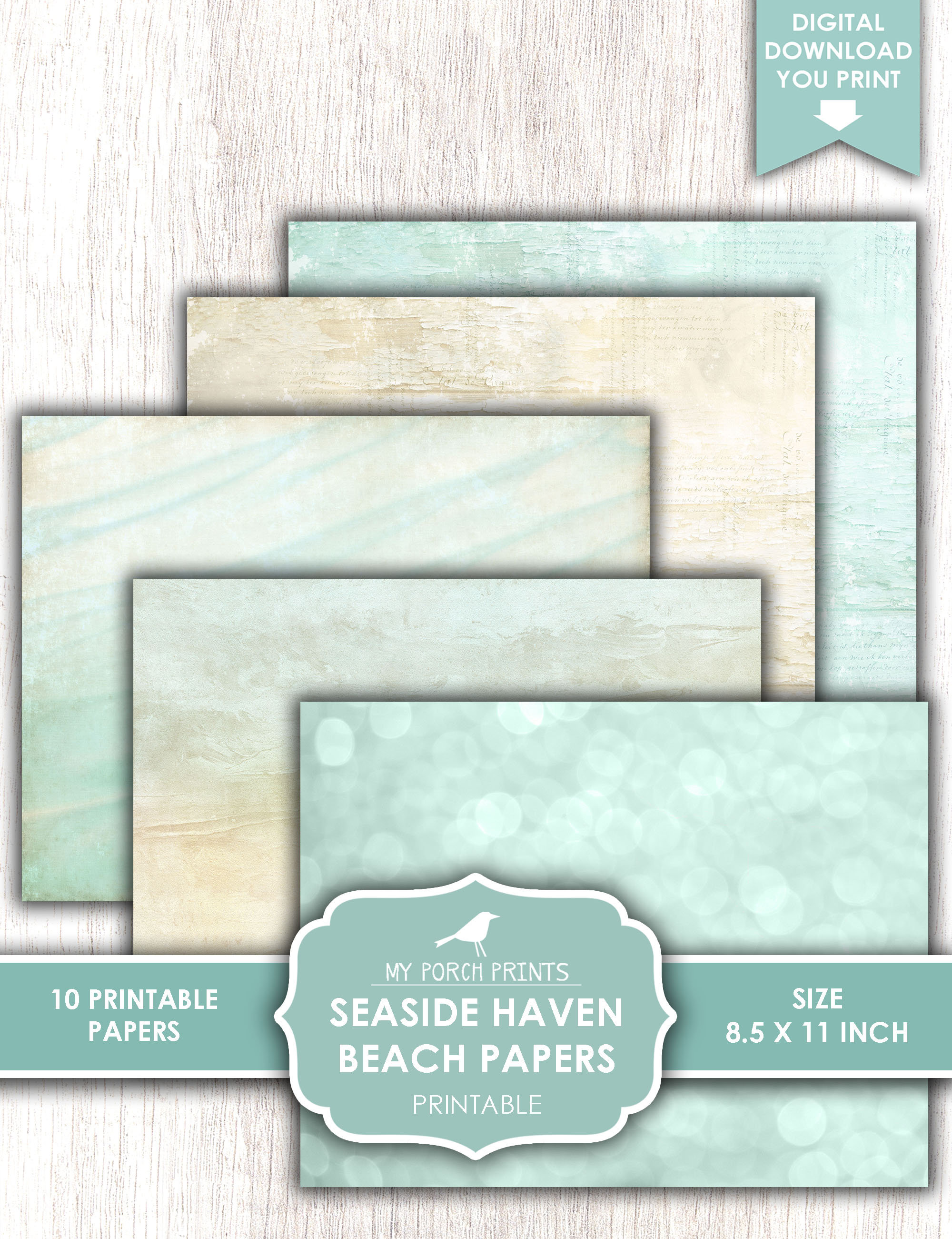 Junk Journal Papers Seaside Haven Beach Vacation Hawaii - Etsy