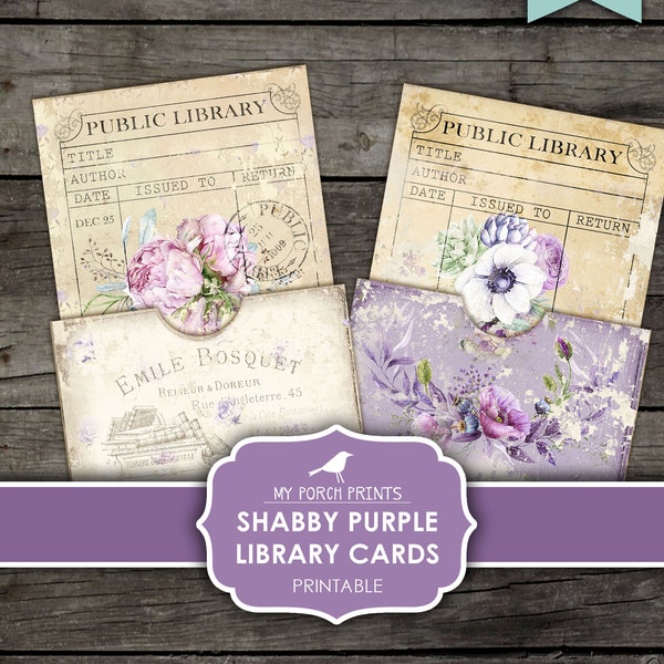 Library Cards - Etsy