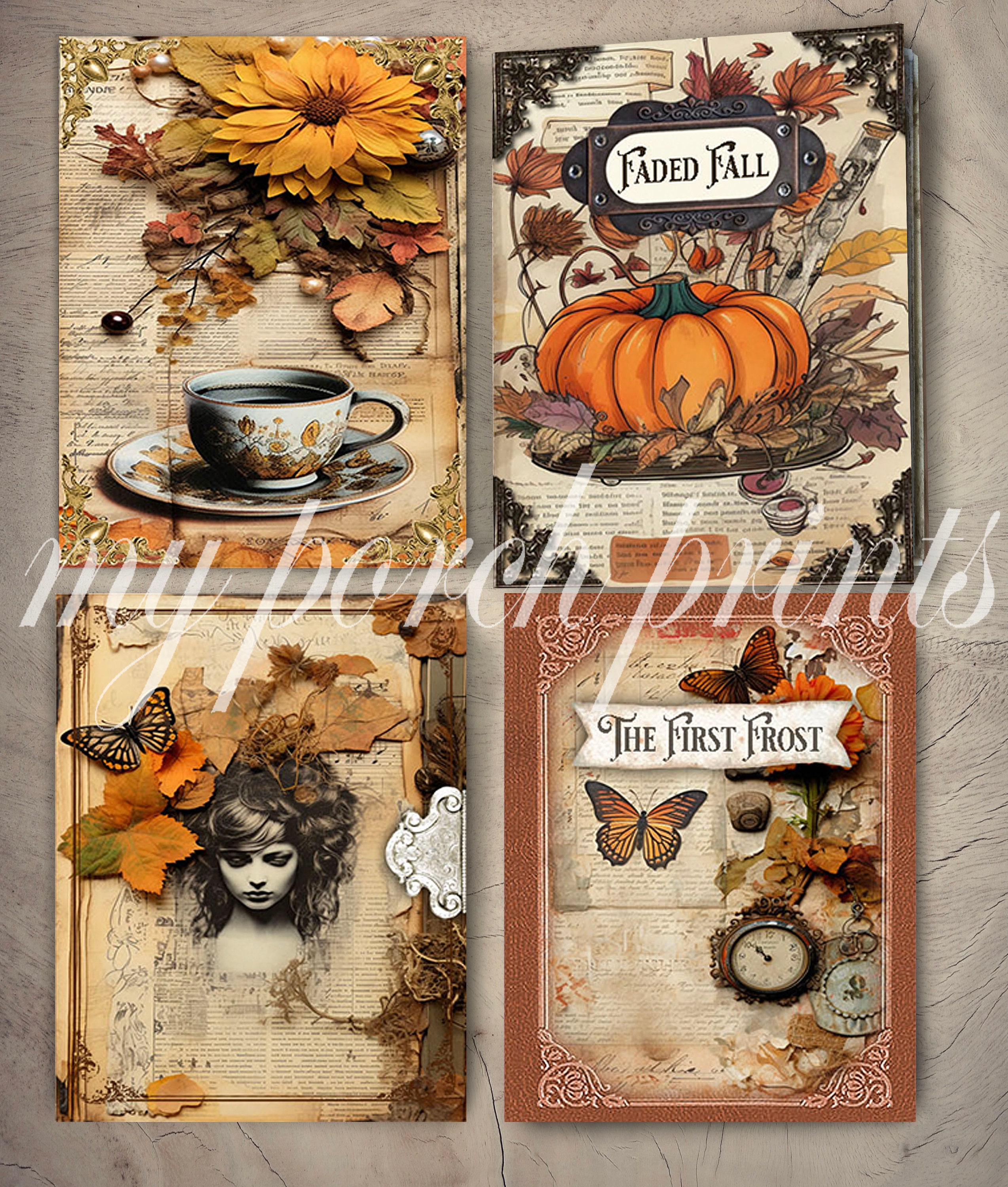 Faded Fall Mini Books, Autumn, Miniature, Book, Gothic, Sunflower ...