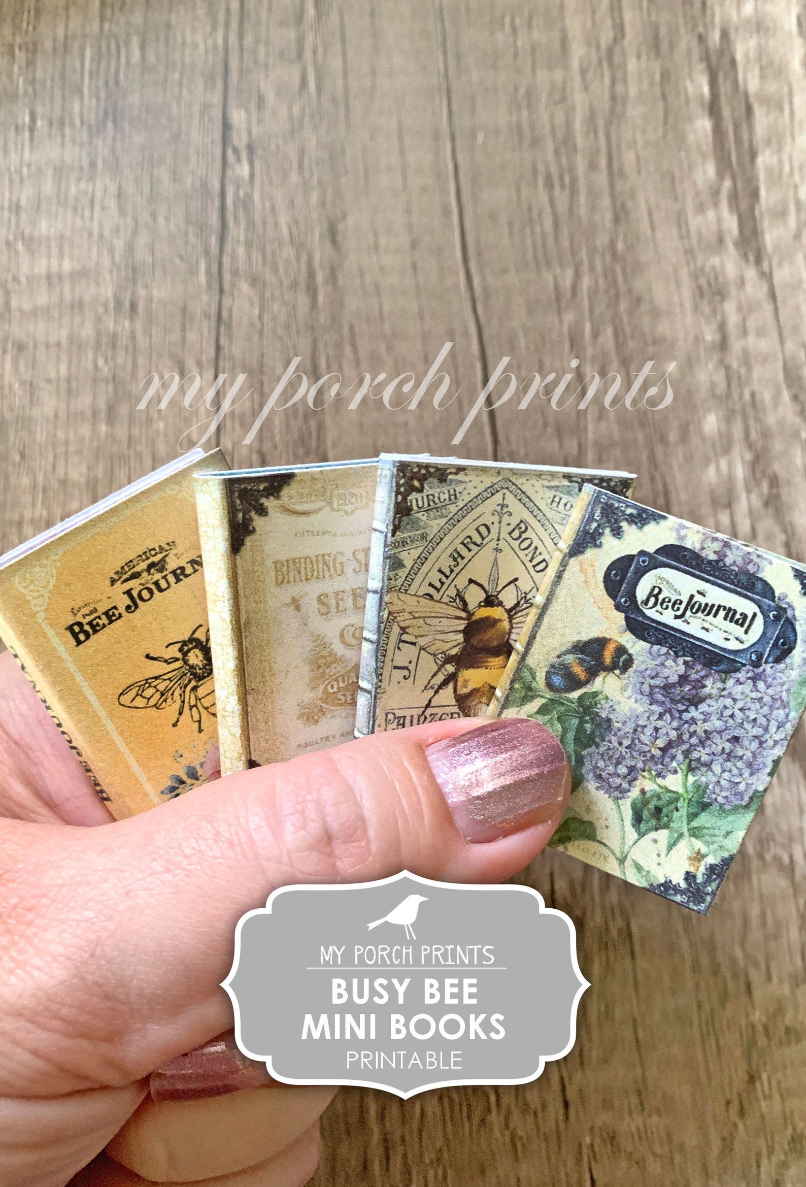 Mini Book, Busy Bee, Junk Journal, Kit, Honey Jar Favor, Bee, Printable ...