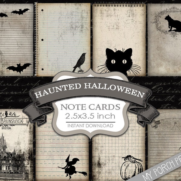 Halloween Note Cards - Etsy