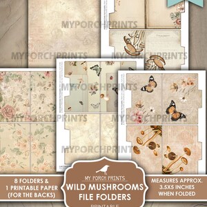 Junk Journal, File, Folders, Wild, Mushrooms, Vintage, Peach, Fairy ...