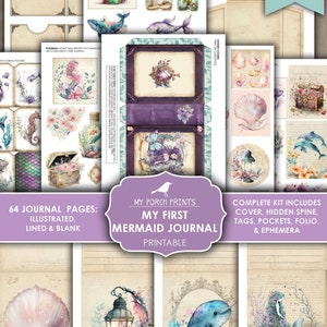 Junk Journal, My First, Mermaid, Beginner's, Kit, Kids, Girl, Girls ...