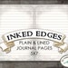 Inked Edges, Journal Page, Plain, Lined, Book, Vintage, 5x7, Junk ...
