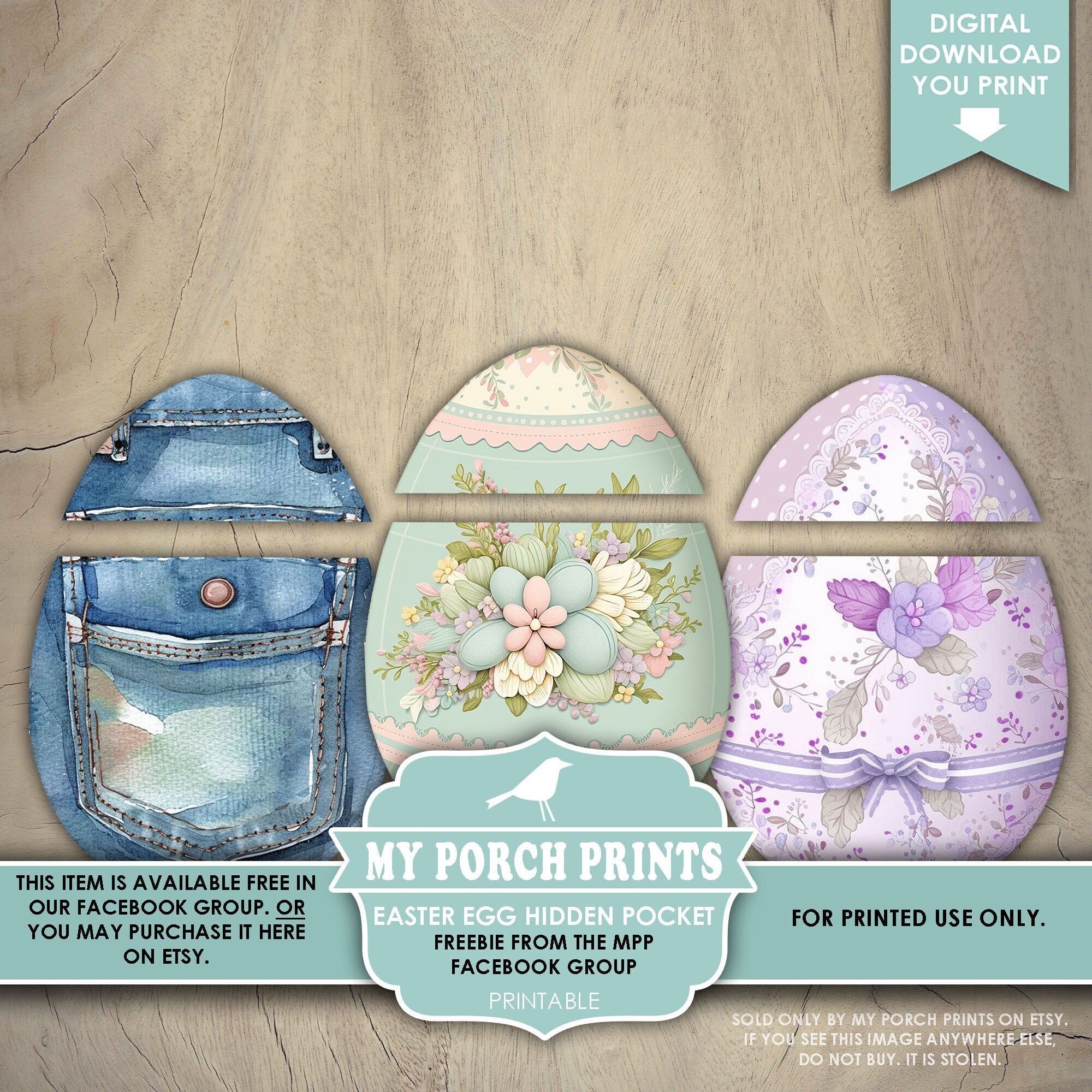 Easter Egg Hidden Pocket Freebie, Junk Journal, Secret, Basket ...