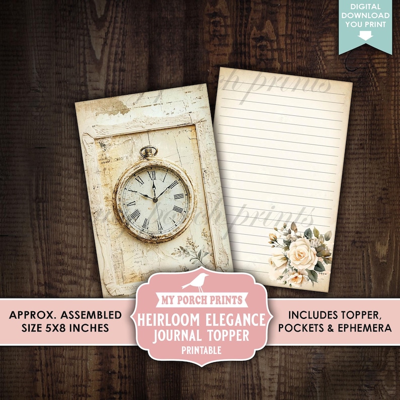 Heirloom Elegance Junk Journal TOPPER Kit, Folio, Vintage, Cover ...