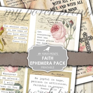 Junk Journal, Faith, Ephemera Pack, Prayer Journal, Kit, Christian ...