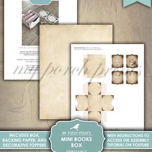 Mini Books Box, Book, Shabby, Miniature, Storage, Gift, Secret, With ...