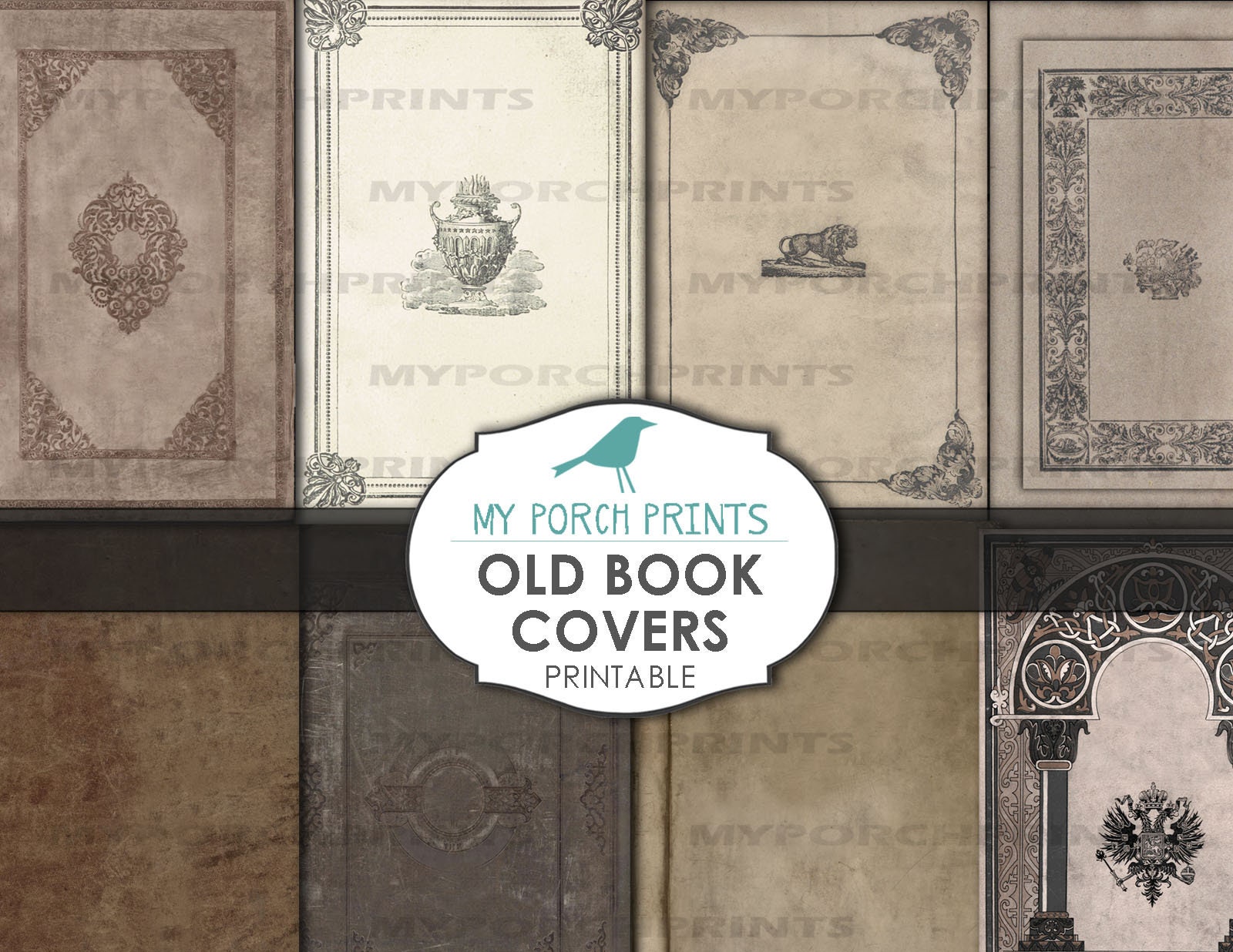 Old Book Covers Journal Page Vintage Junk Journal - Etsy