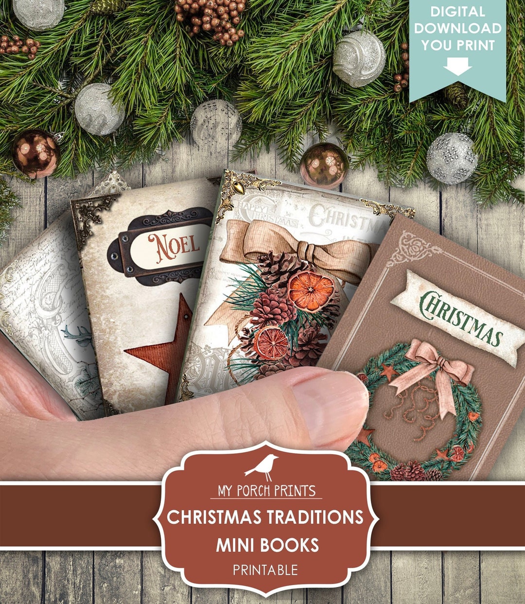 Mini Books, Christmas, Traditions, Junk Journal, Tag, Book, Stocking ...