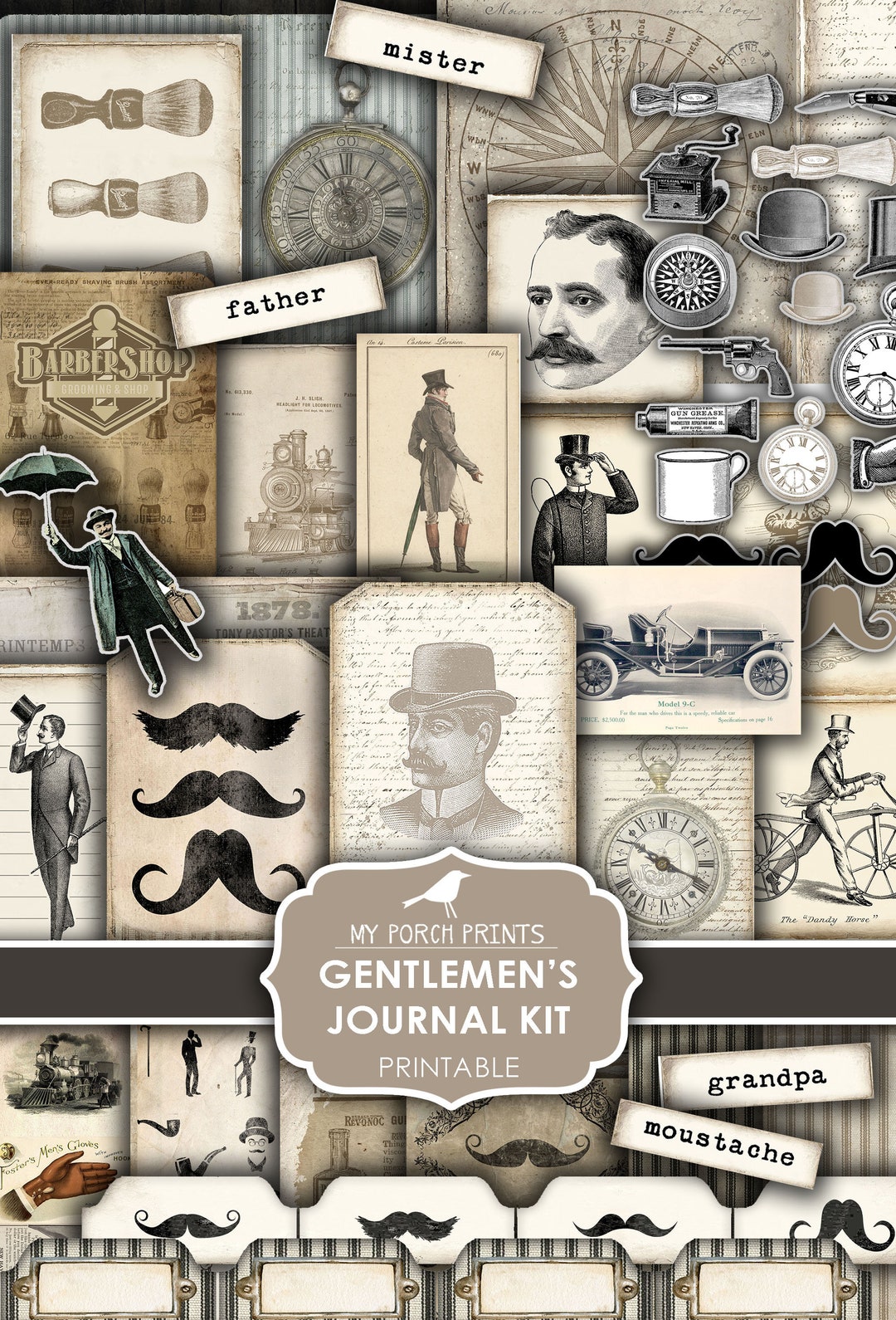 Gentlemen, Junk Journal, Man, Him, Masculine, Fathers Day, Steampunk ...