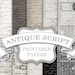 Antique Script, Paper Pack, Junk Journal, Scrapbook Paper, Printable ...