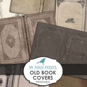 Old Book Covers, Journal Page, Vintage, Junk Journal, Scrapbook, Grunge ...