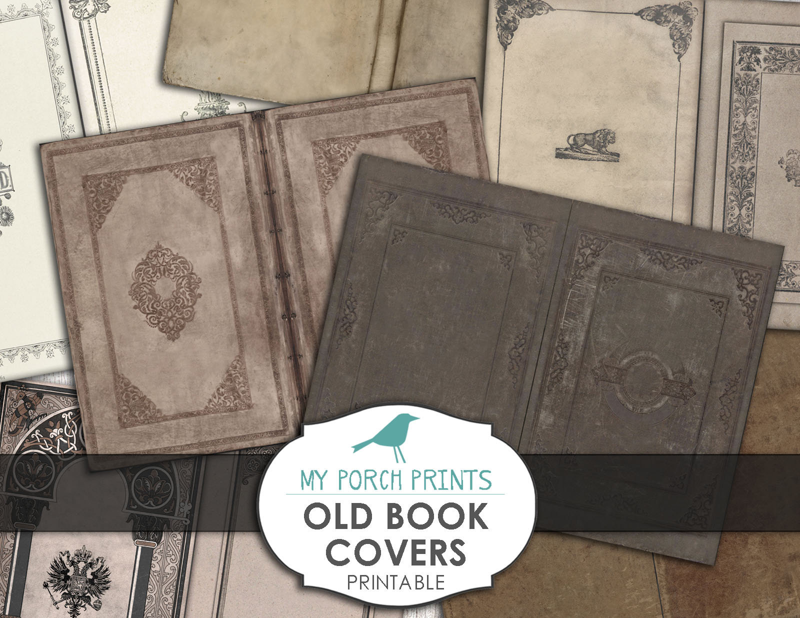 Old Book Covers Journal Page Vintage Junk Journal - Etsy