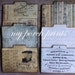 Mini File Folders, Antique, Ticking Stripes, Junk Journal Kit, Ephemera ...