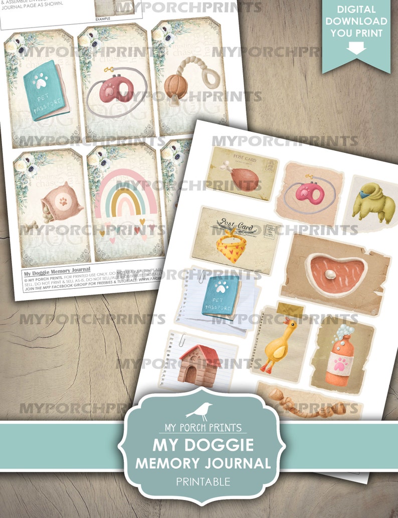 Junk Journal, Dog, Memory, Pet, My Doggie, Grief, Loss, Memorial, Puppy ...