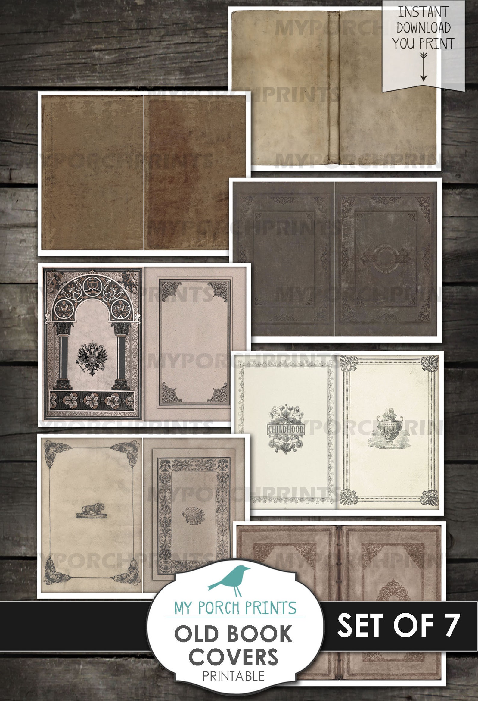 Old Book Covers, Journal Page, Vintage, Junk Journal, Scrapbook, Grunge ...