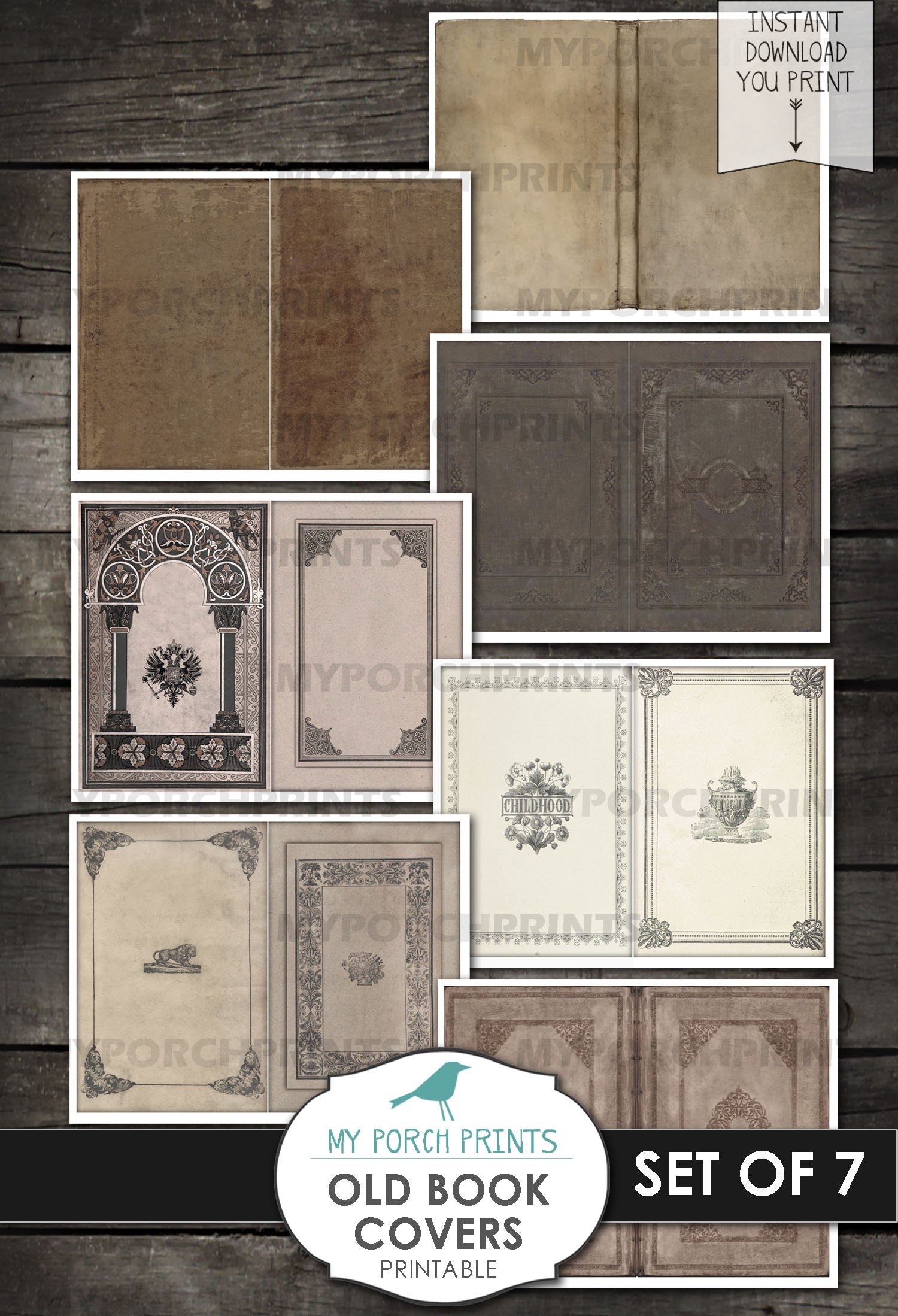 Old Book Covers Journal Page Vintage Junk Journal - Etsy