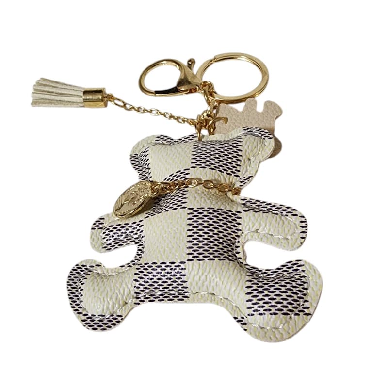 Gray Teddy Bear Keychain - Etsy