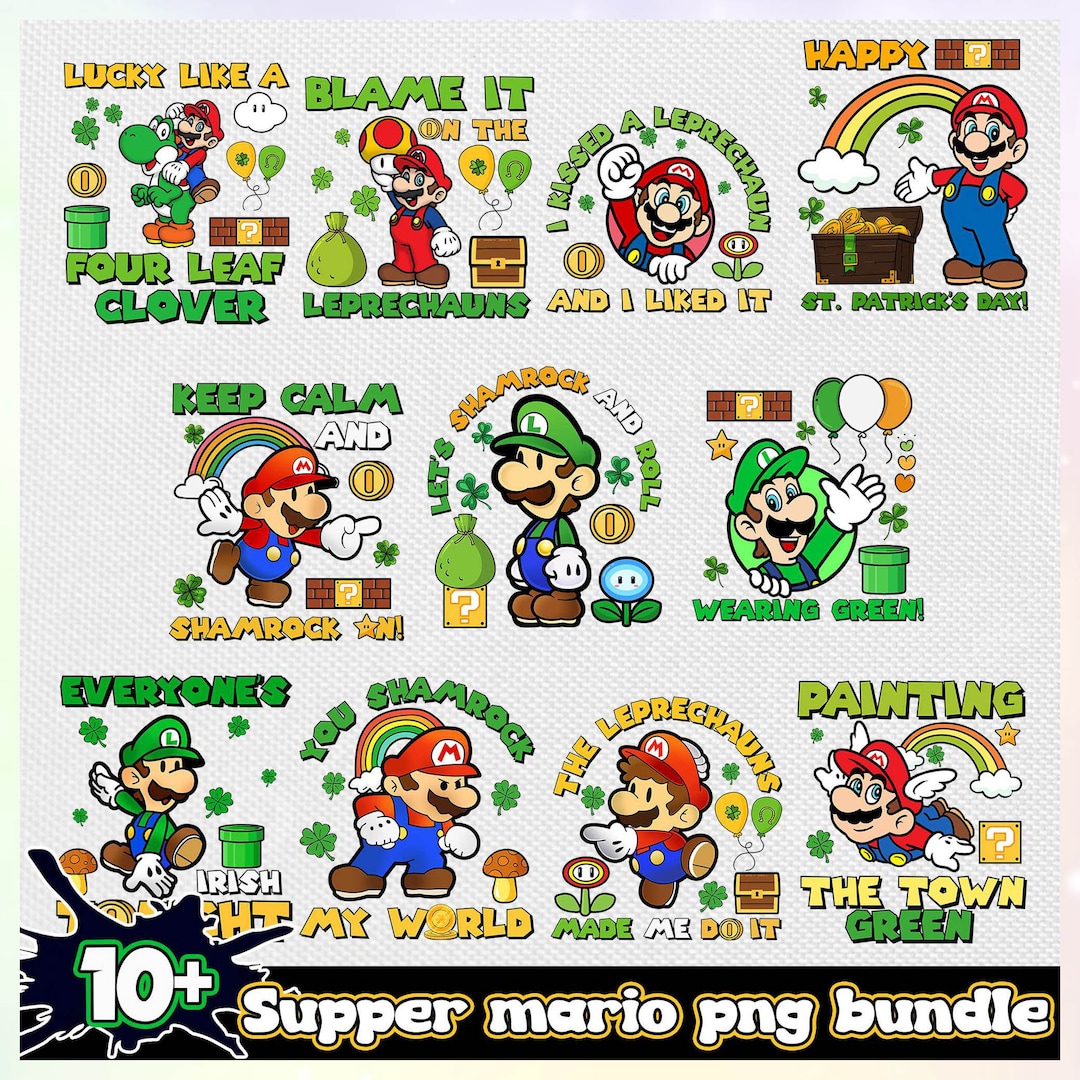 Super Mario PNG Bundle, Super Mario Bundle, Super Mario Transparent PNG ...