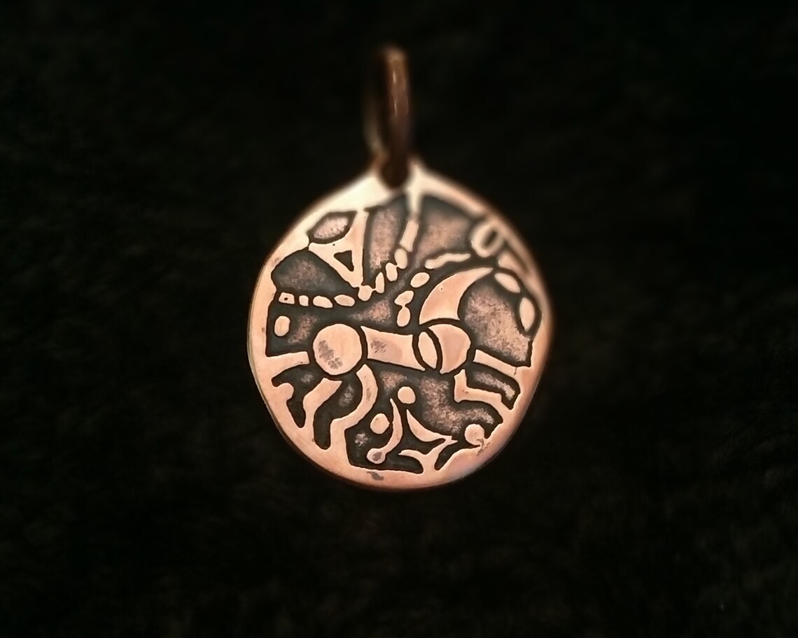 Celtic Iceni Horse Pendant Heavy Copper Necklace Boudicca | Etsy