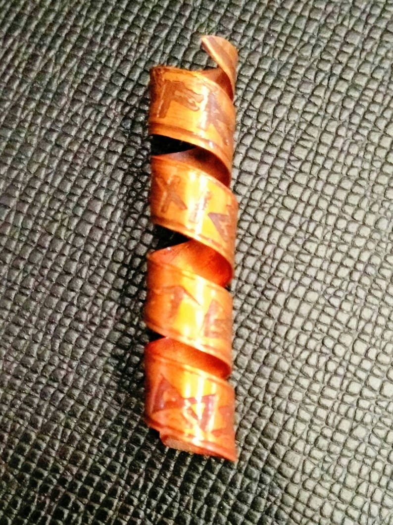 Viking Spiral Hair Bead/pendant Runic Inscription or Plain - Etsy