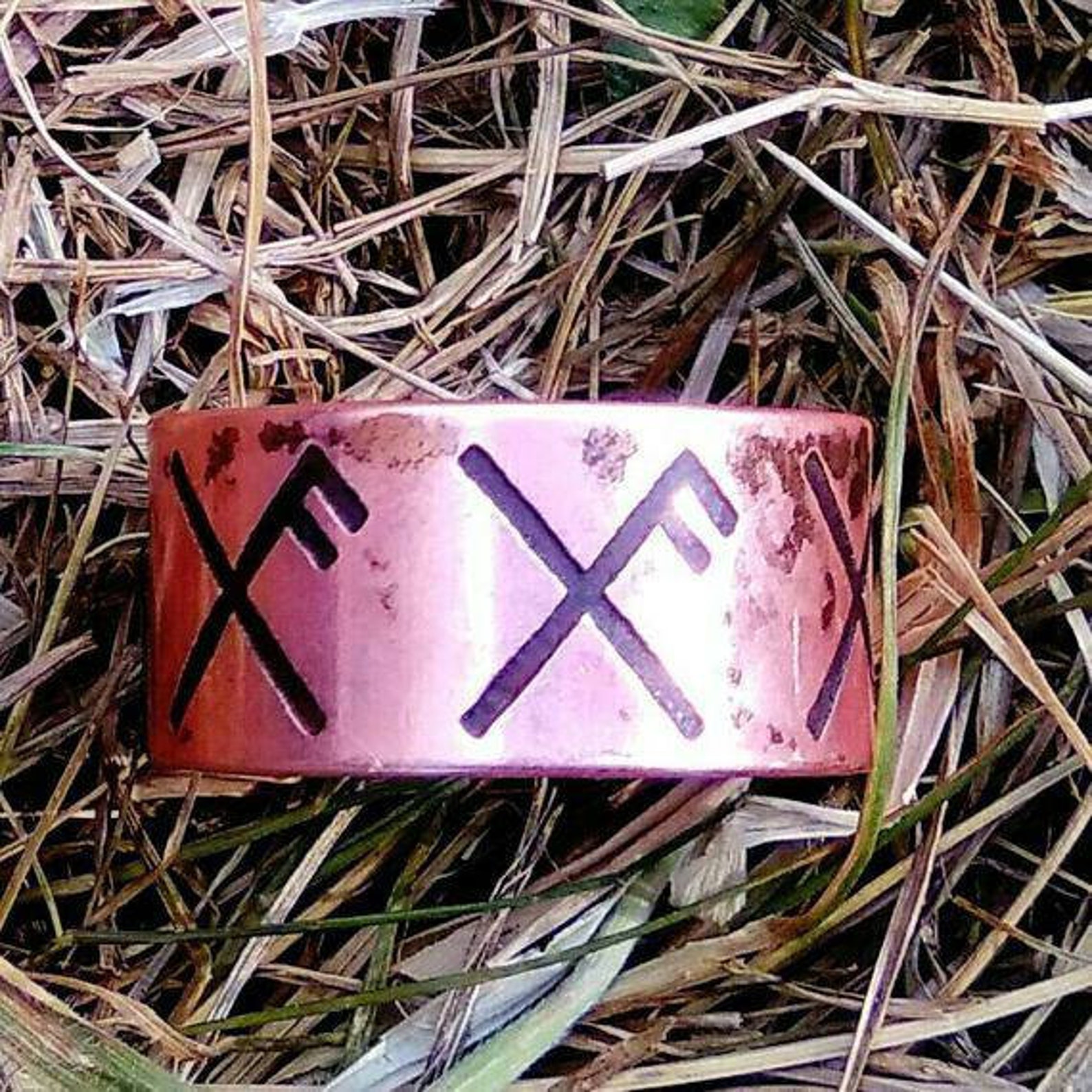 Good Luck Ring Viking Norse Futhark Rune Inscription Love - Etsy