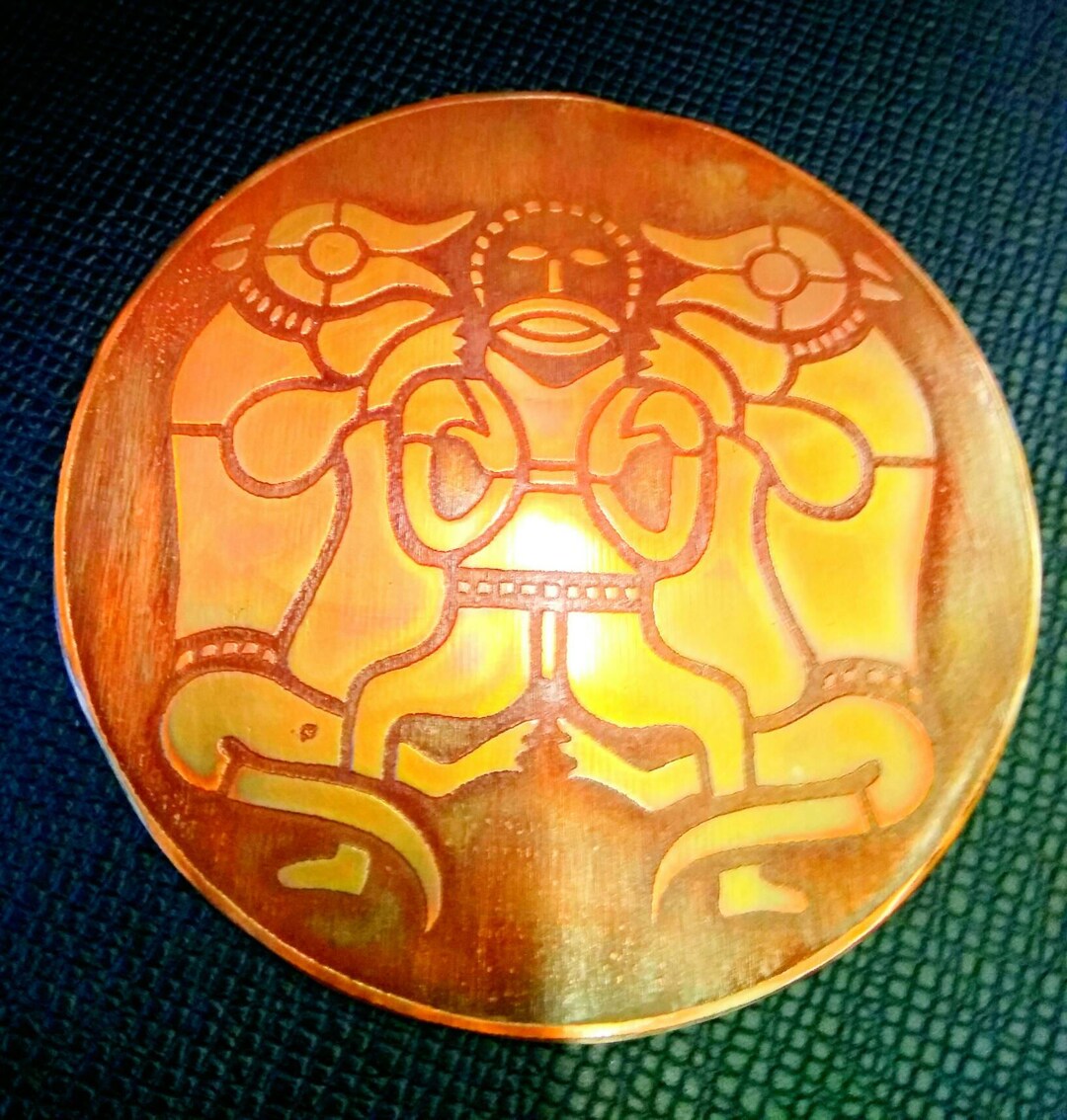 Tyr/tiw God of War and Wolves Copper Plaque - Etsy