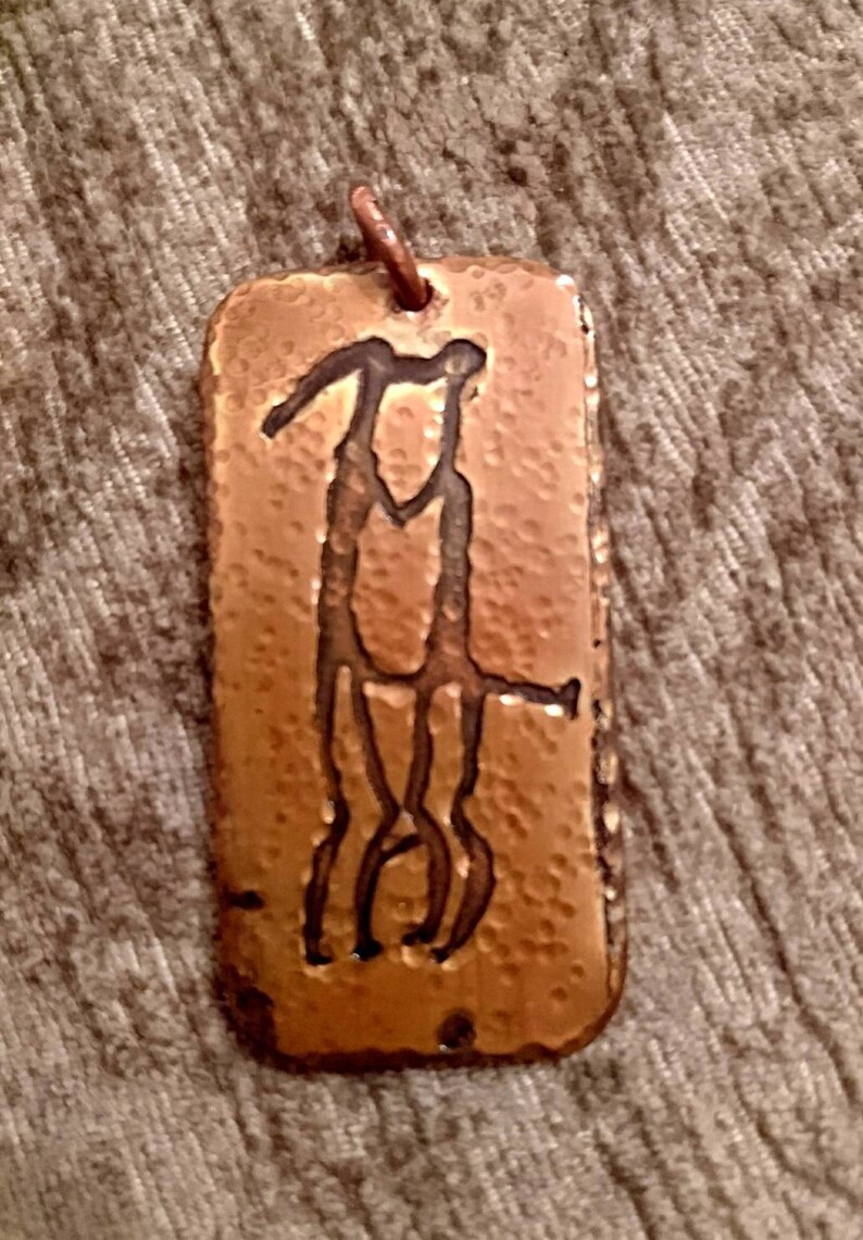 Primal Love Pendant, Bronze Age Petroglyph in Copper Pagan, Shamanic ...