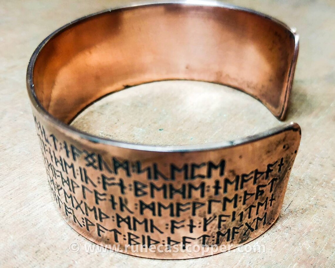 Anglo-Saxon Bracelet Futhorc Runes Exeter Book Riddle 25 | Etsy