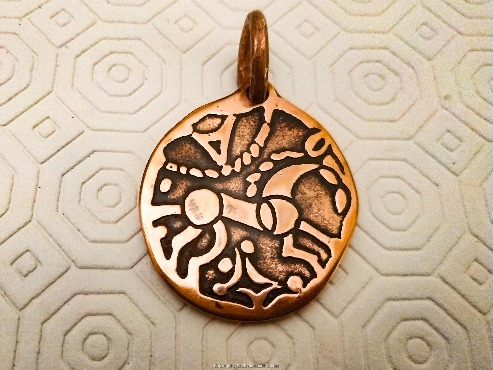 Celtic Iceni Horse Pendant Heavy Copper Necklace Boudicca | Etsy