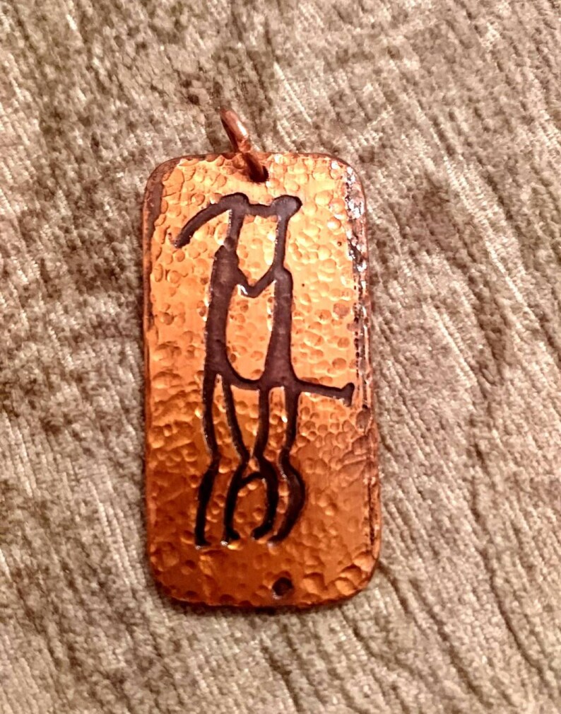 Primal Love Pendant, Bronze Age Petroglyph in Copper Pagan, Shamanic ...