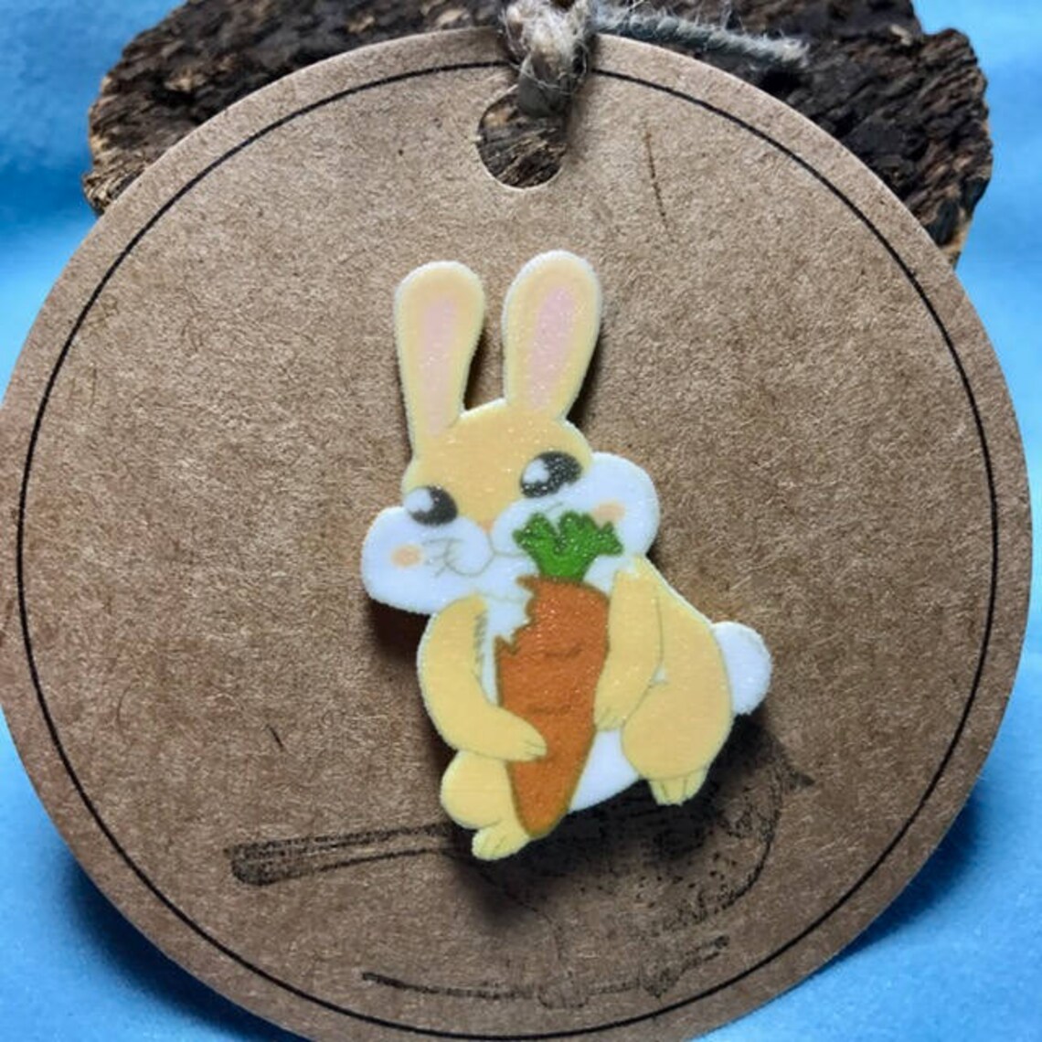 Standing Bunny Rabbit Holding Carrot Brooch or Pin - Etsy