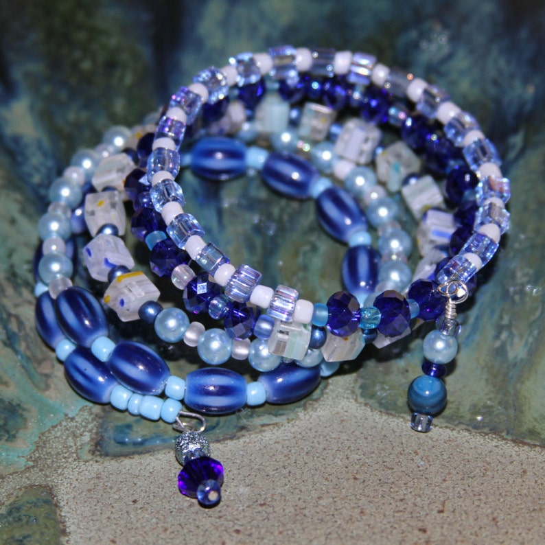 Blue Moon Inspired- Memory Wrap Bracelet With Charm Dangles - Etsy