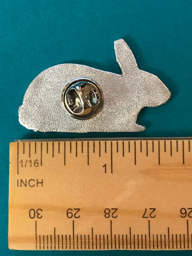 Black and White Bunny Rabbit Brooch or Pin - Etsy
