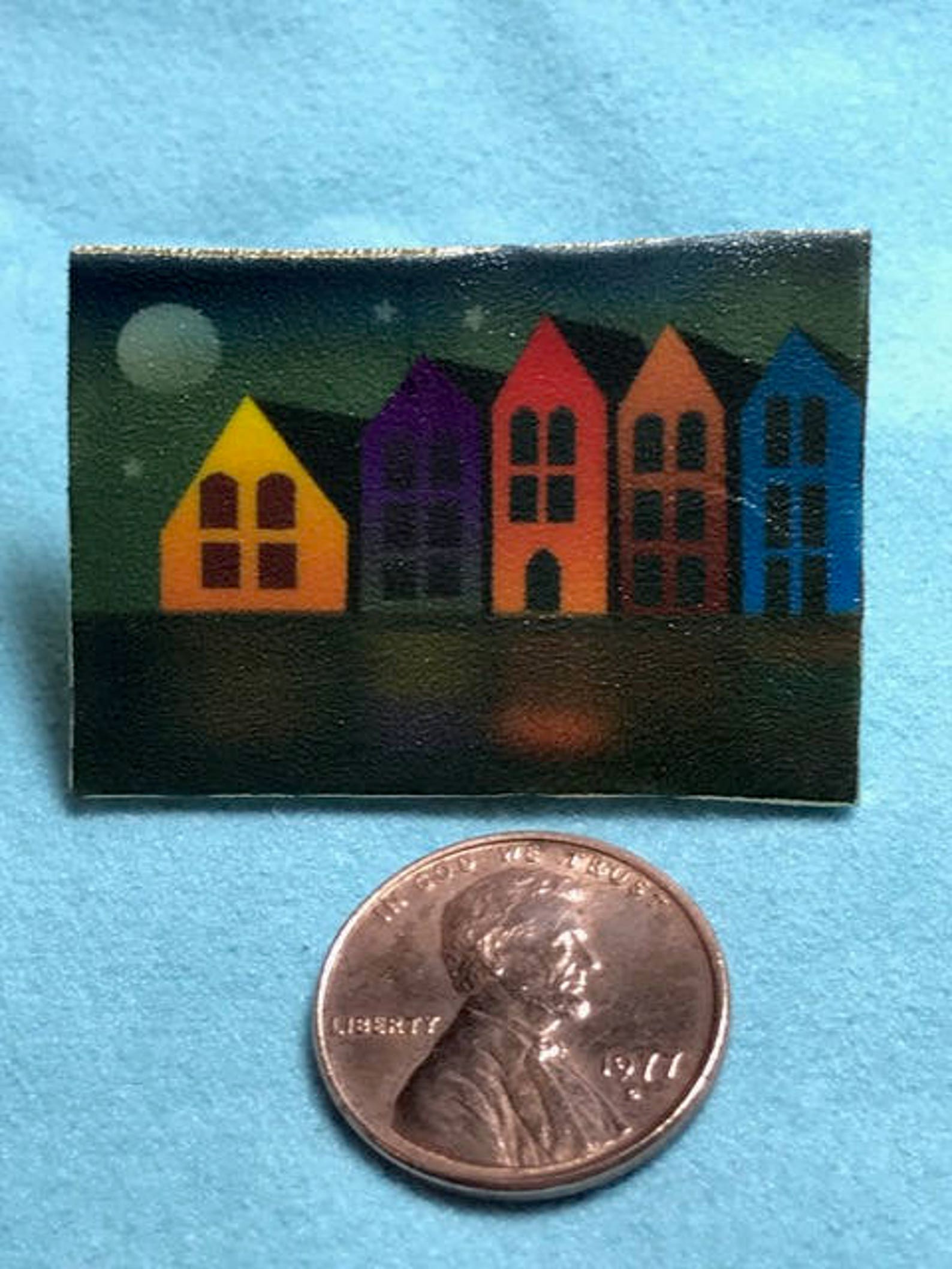 Houses Brooch or Pin - Etsy