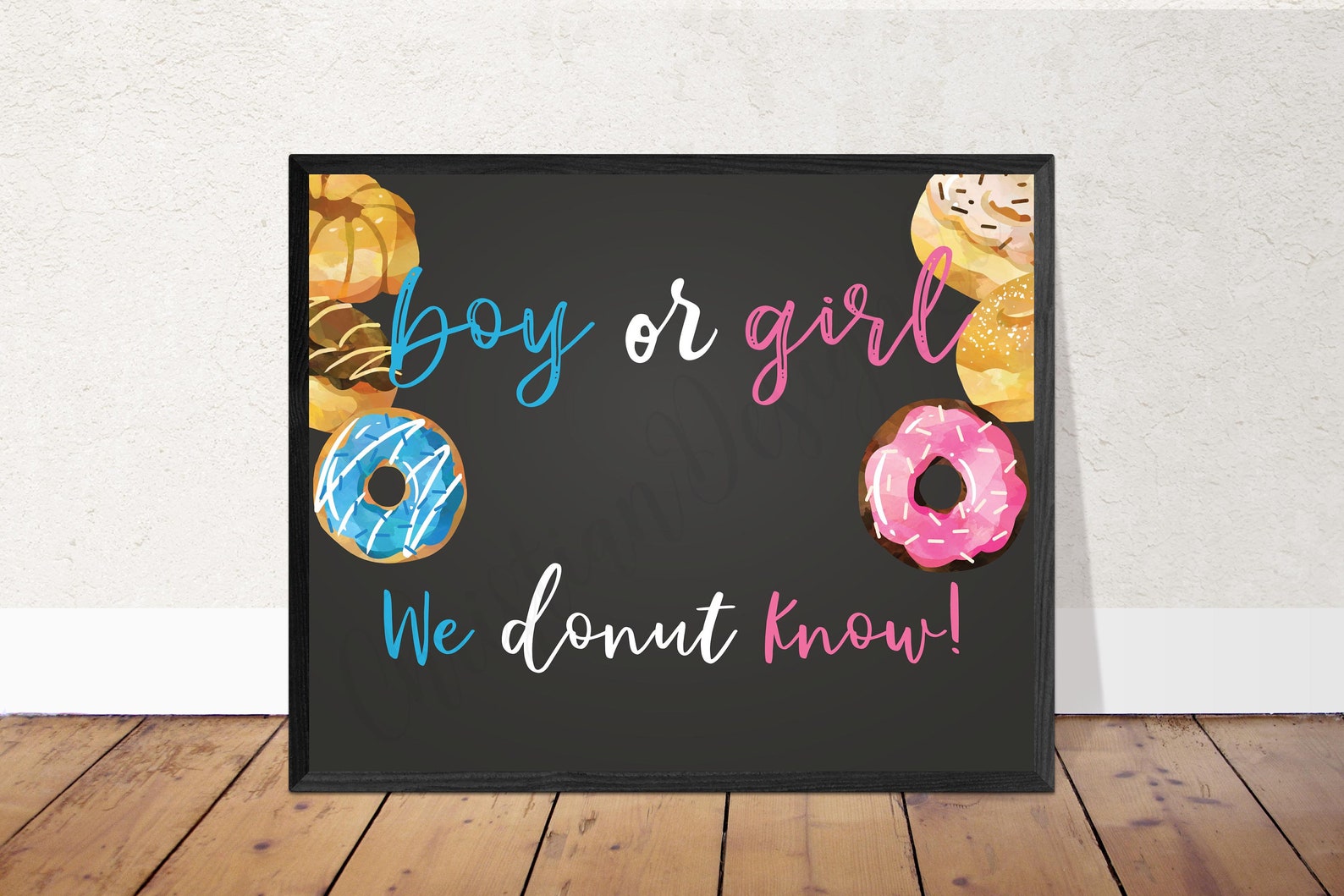 Donut Gender Reveal Sign, We Donut Know Gender Reveal Sign, Gender ...